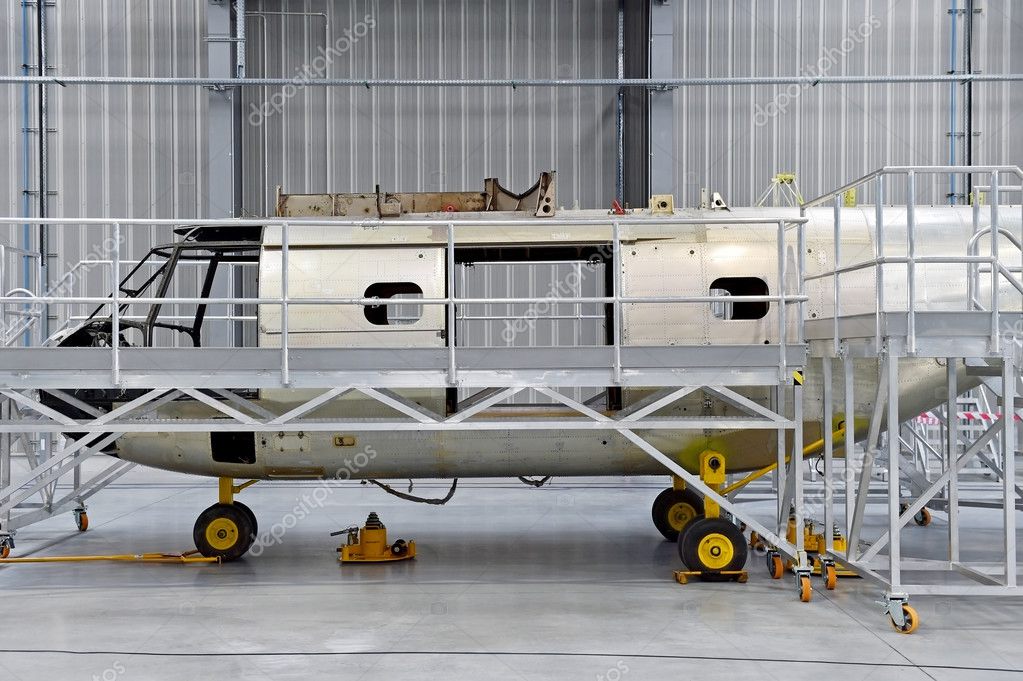 Helicopter fuselage in a factory Stock Photo by ©roibu 126491968