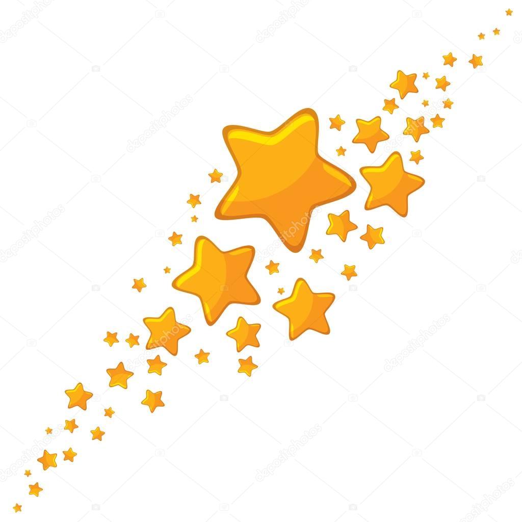 Estrellas de dibujos animados grandes y pequeñas Vector de stock por ...