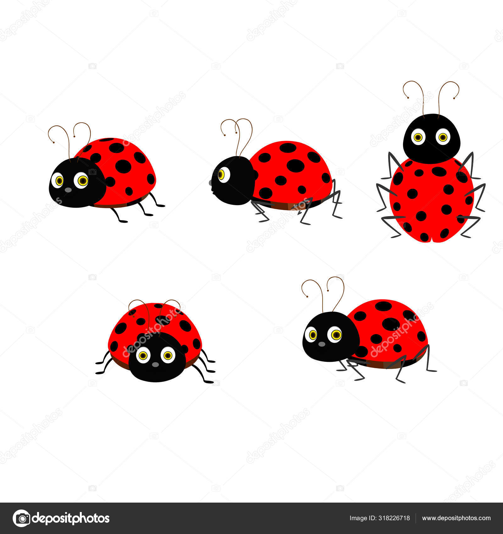 Plaga, Lady Bug., EPS, Foto:, Colores Stock Vector by ©Appuseries 318226718