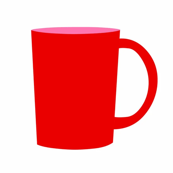 Vector Cartoon Comics Style Illustration Classic Red Tea Mug Stock ...