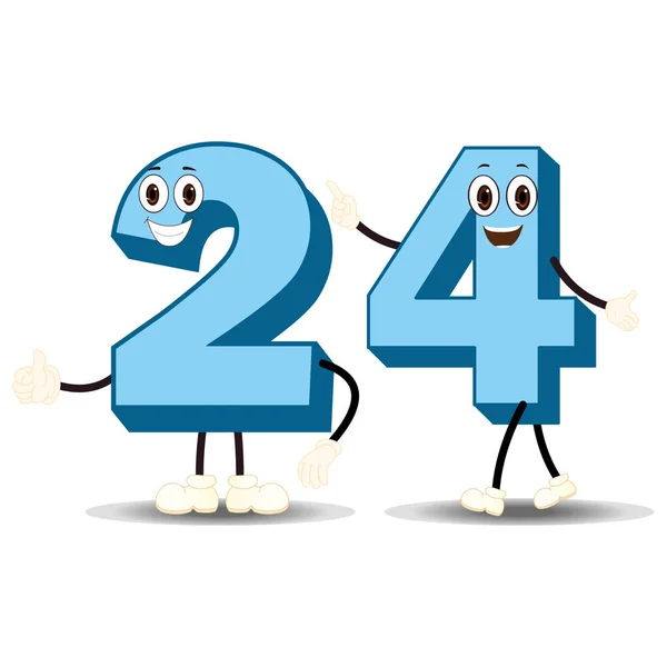 Colorful Number Twenty One Cartoon Vector Image Stock Vector by ...