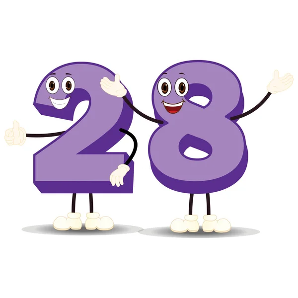 Colorful Number Twenty One Cartoon Vector Image Stock Illustration by ...