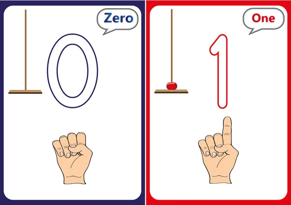 Learning the numbers 0-10, Flash Cards, educational preschool ...