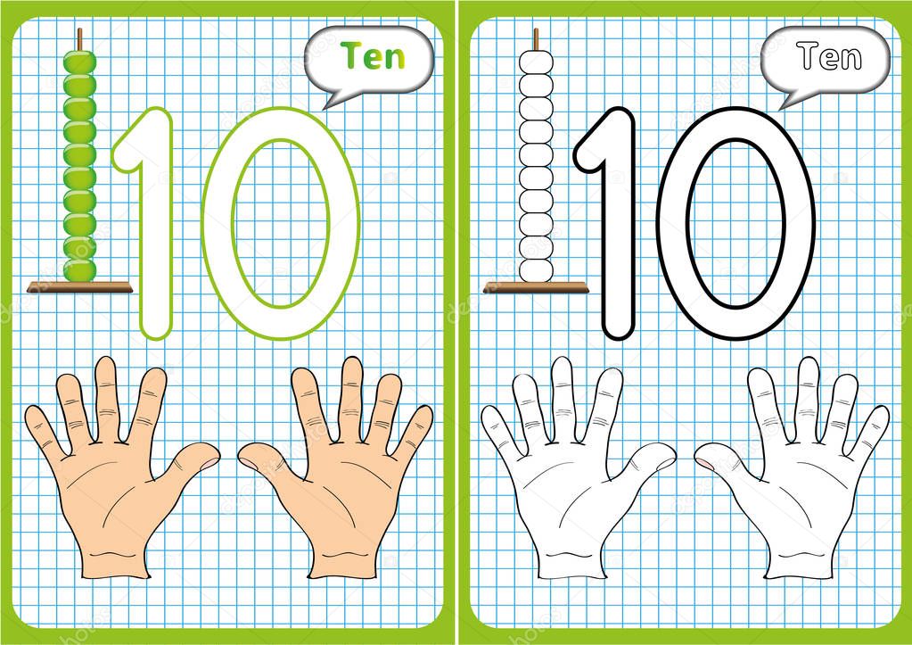 aprender los números 0-10, Tarjetas Flash, actividades educativas ...