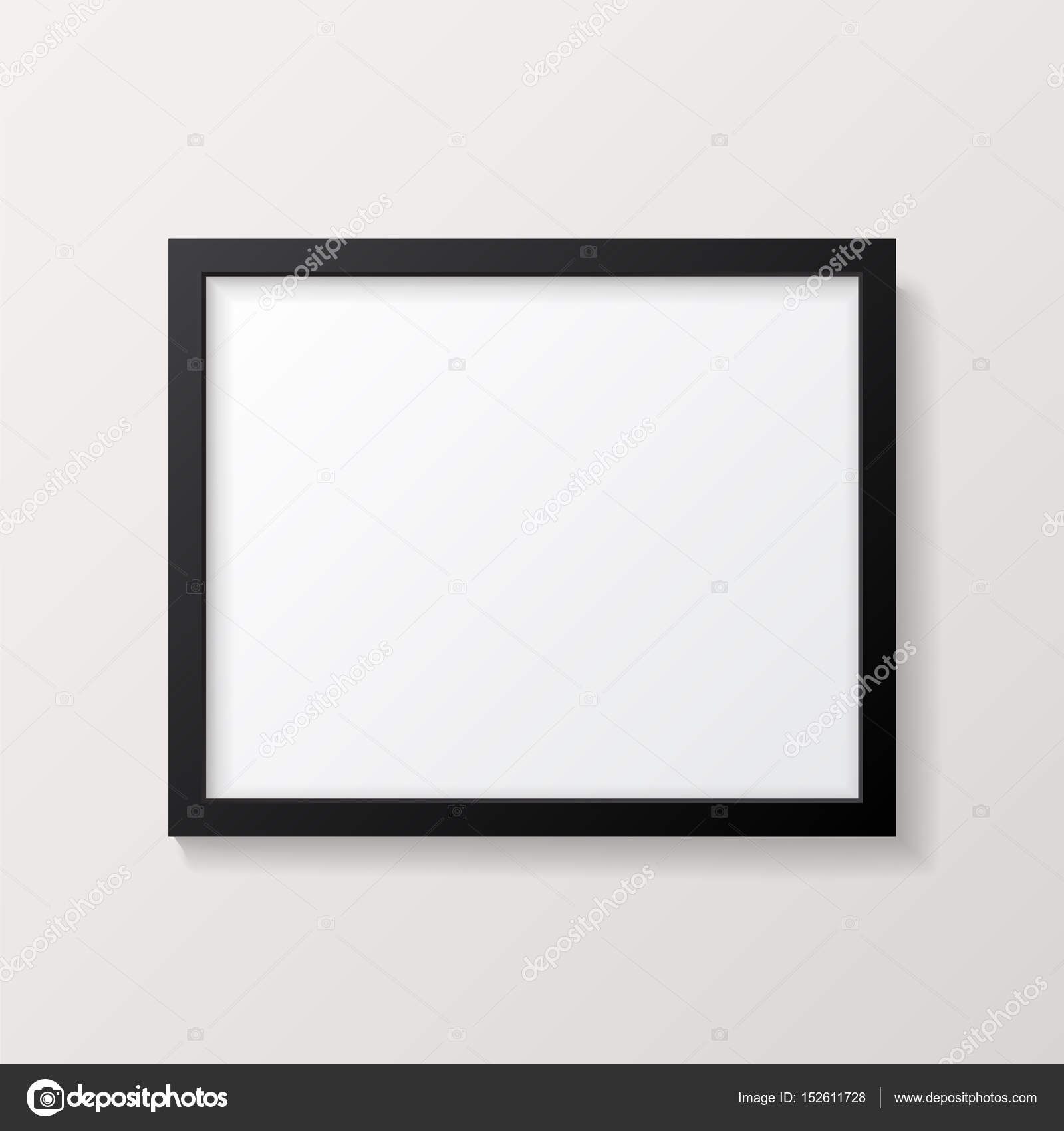 Realistic Empty Black Picture Frame Mockup Stock Vector by ©giraphics ...