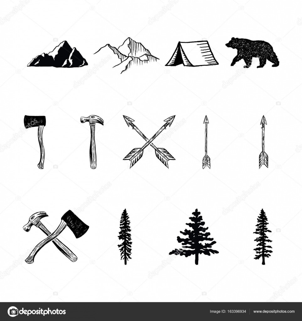 Rustic Illustrations Set Stock Vector by ©giraphics 163396934