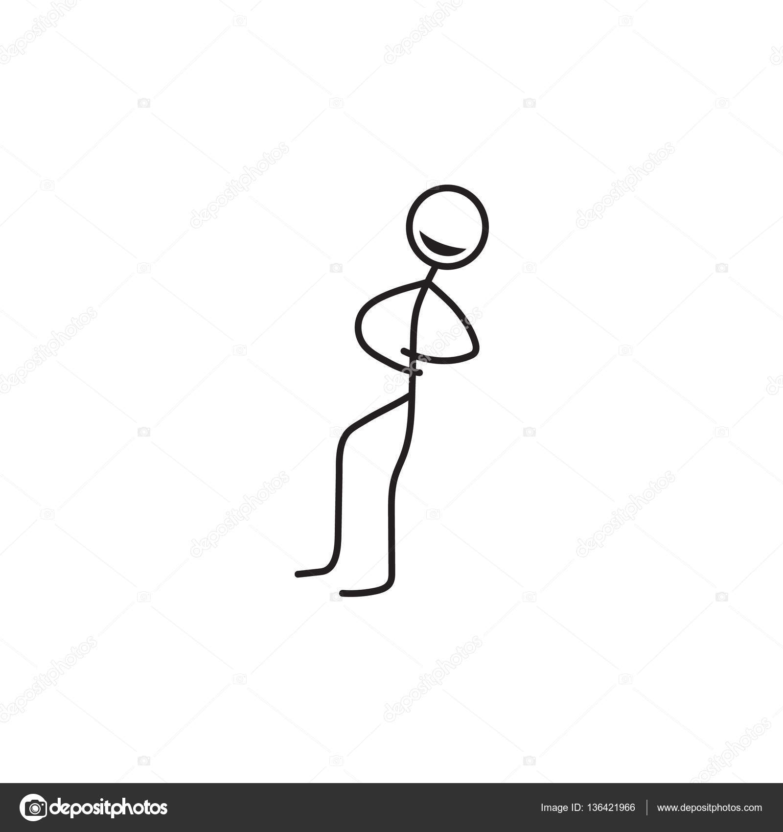 Happy man stick figure — Stock Vector © binik1 #136421966