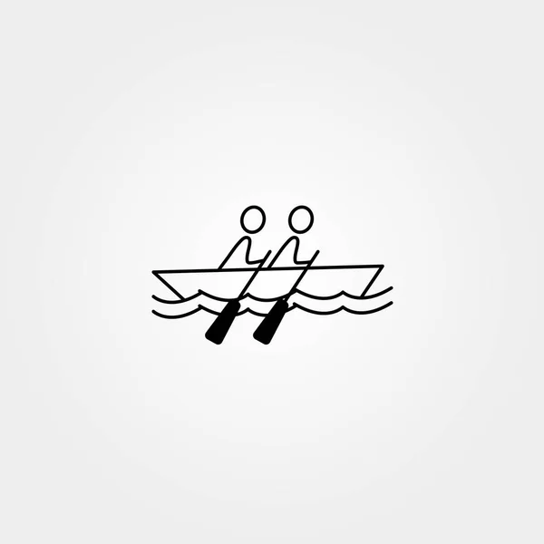 Water Sea Sport Rowing Rafting Kayak Icon Symbol Sign Pictogram ...