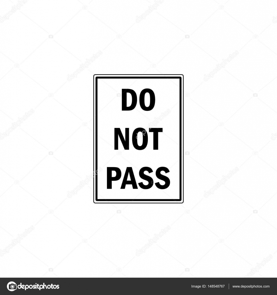 Do Not Pass Road Sign