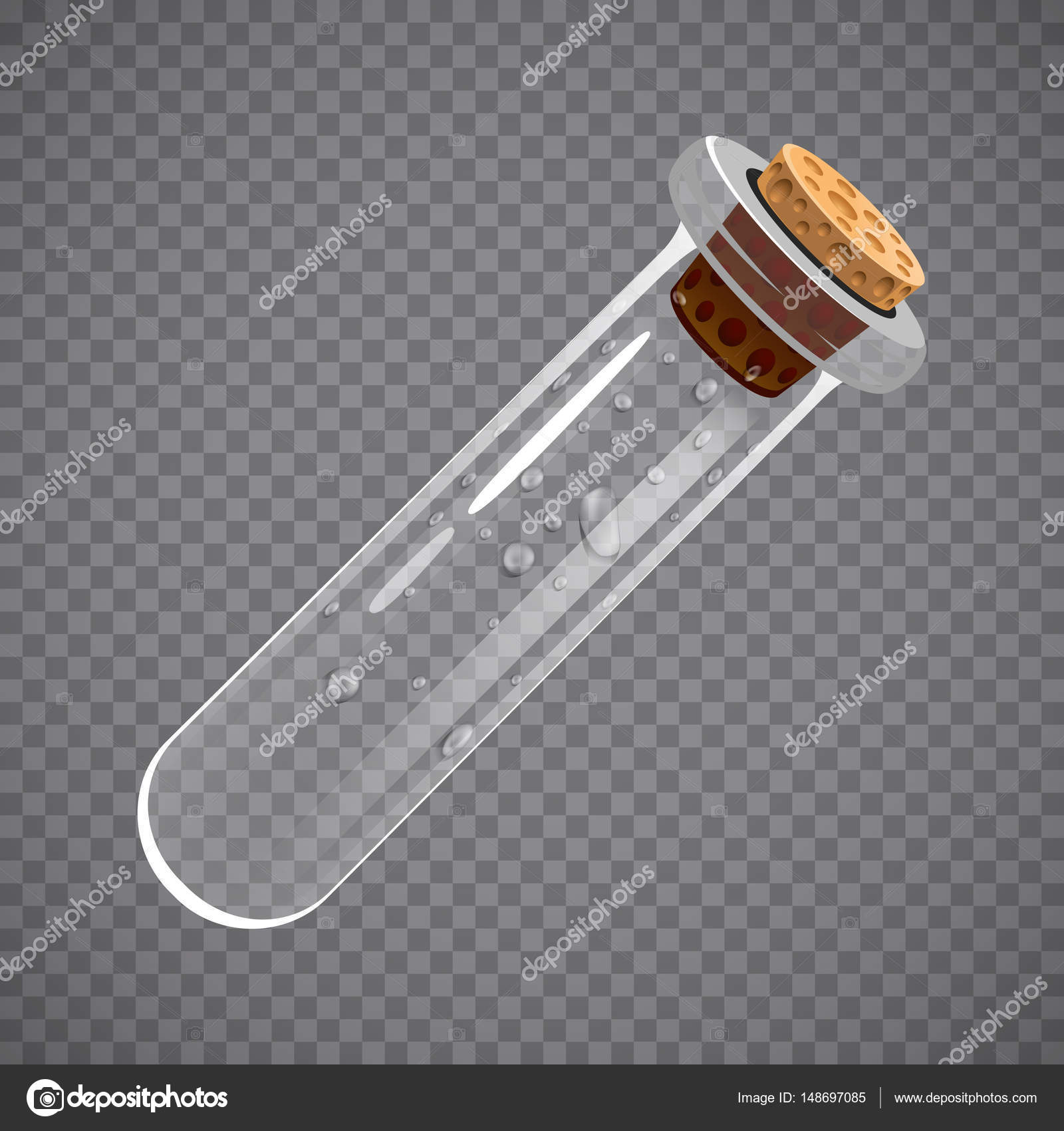 Empty glass bottle. Elixir, potion or chemistry concept. Full ...