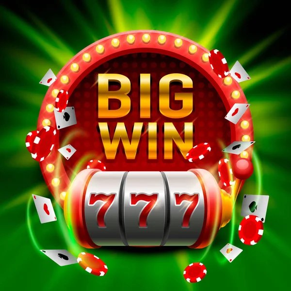 Golden slot 777 with flying golden confetti wins the jackpot. Big win ...