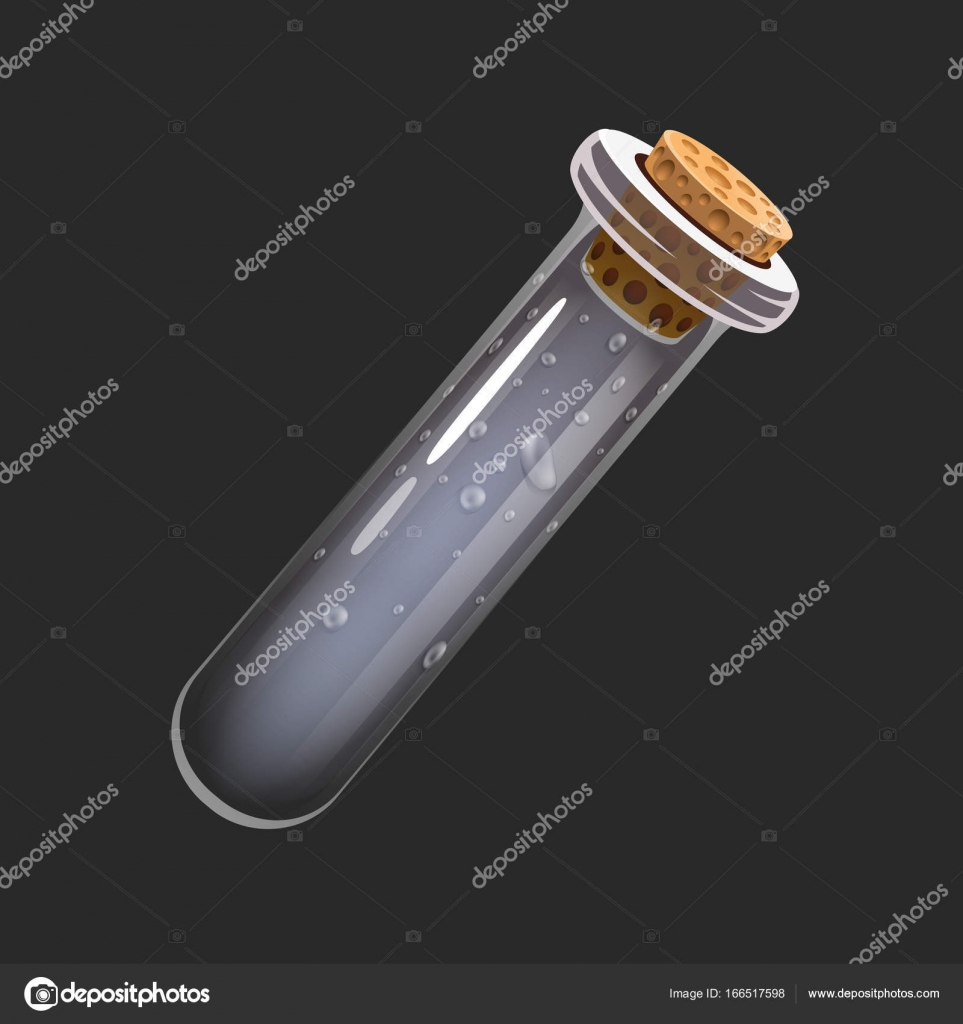 Bottle of air. Game icon of magic elixir. Interface for rpg or match3 ...