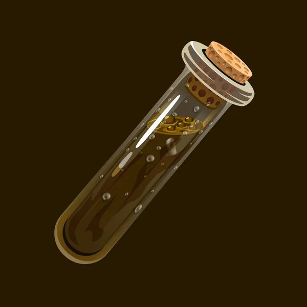 Bottle of death. Game icon of magic elixir. Interface for rpg or match3 ...