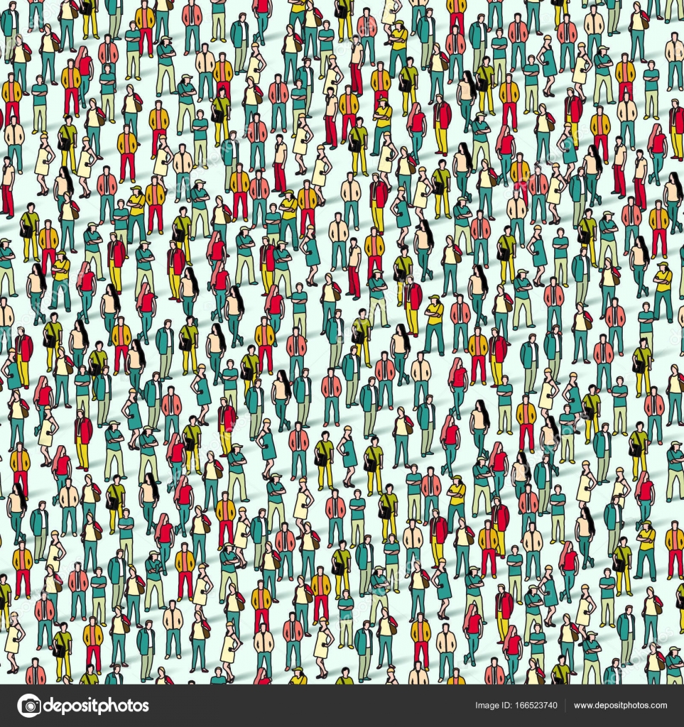 Large group of people. Seamless background Stock Vector by ©hobbit_art ...
