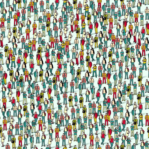 Seamless background people Vector Art Stock Images | Depositphotos