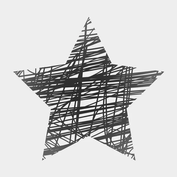 White drawn vector star on black background — Stock Vector © hobbit_art ...