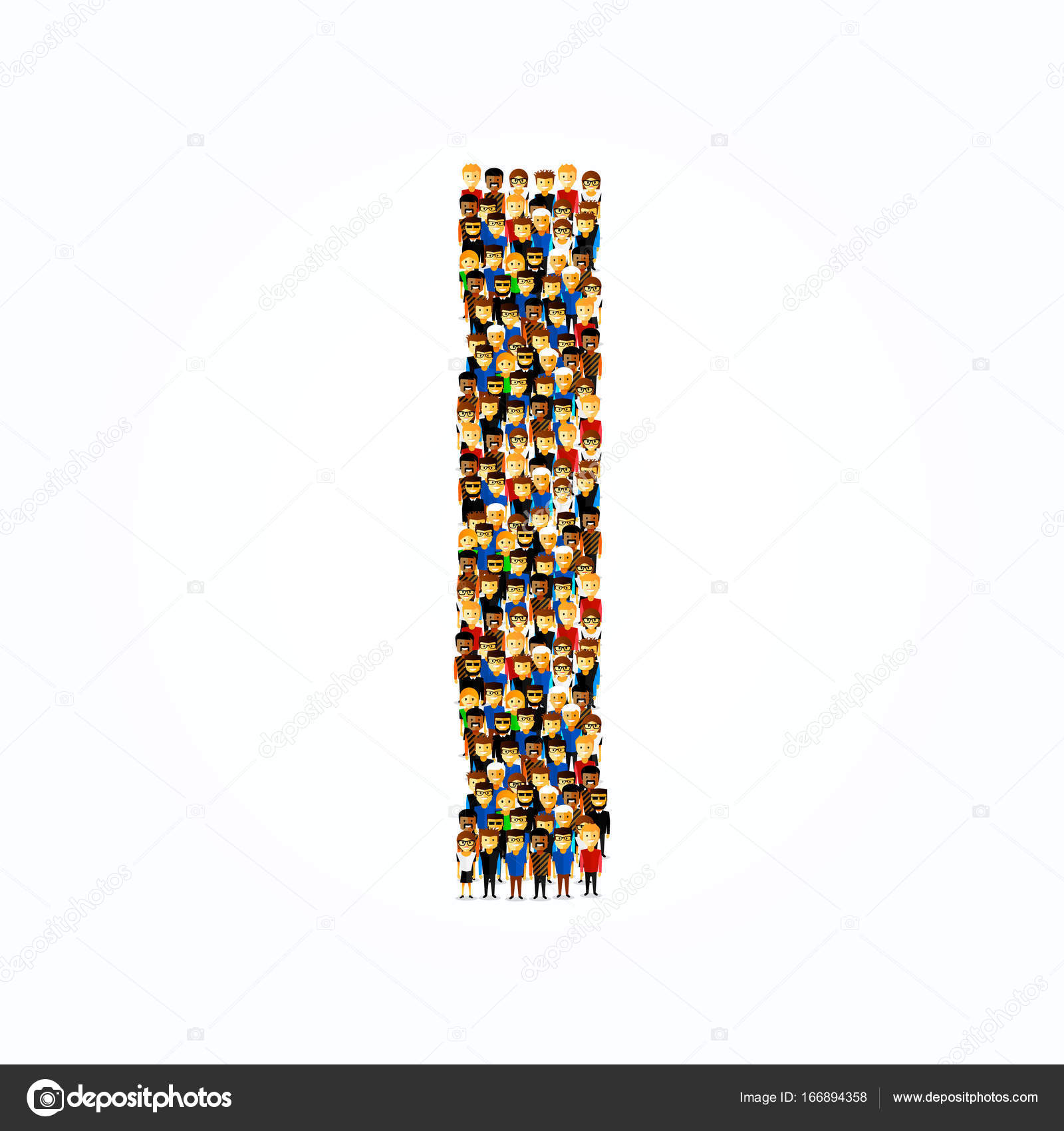 A group of people in English alphabet letter I. Stock Vector by ©hobbit ...