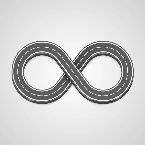 Road Shaped Infinity Symbol White Background Stock Vector Image by ...