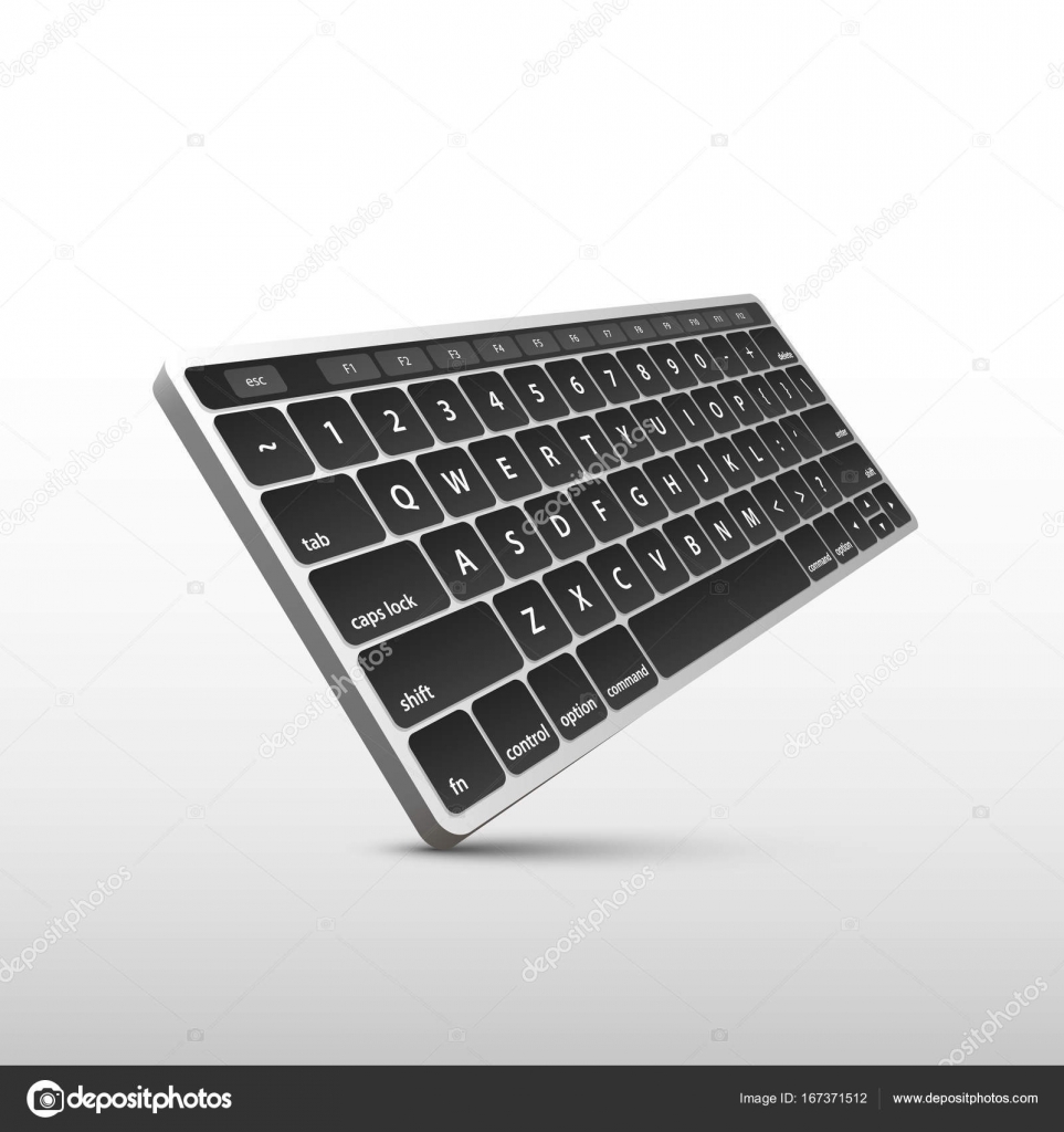Keyboard on white background in perspective. Stock Vector by ©hobbit ...