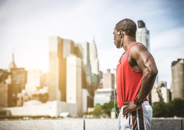 Sportive man training outdoors - Stock Image - Everypixel