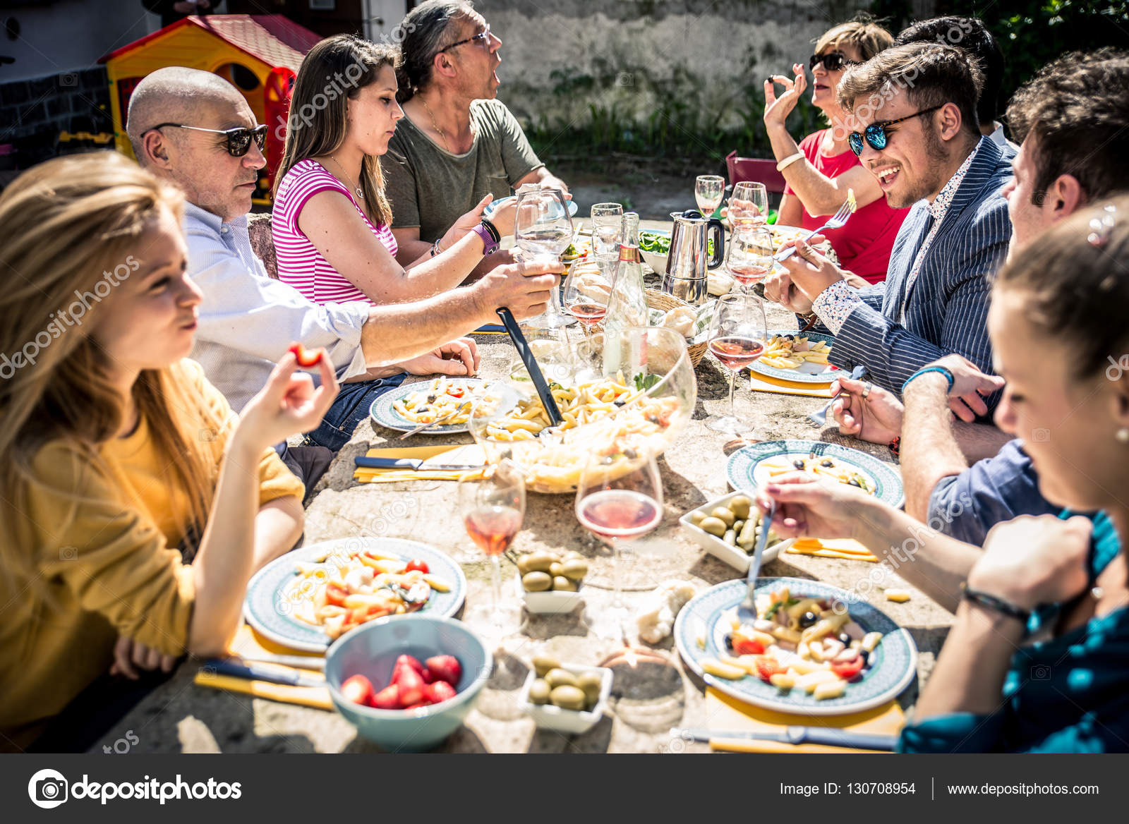 Group Of People Eating Breakfast