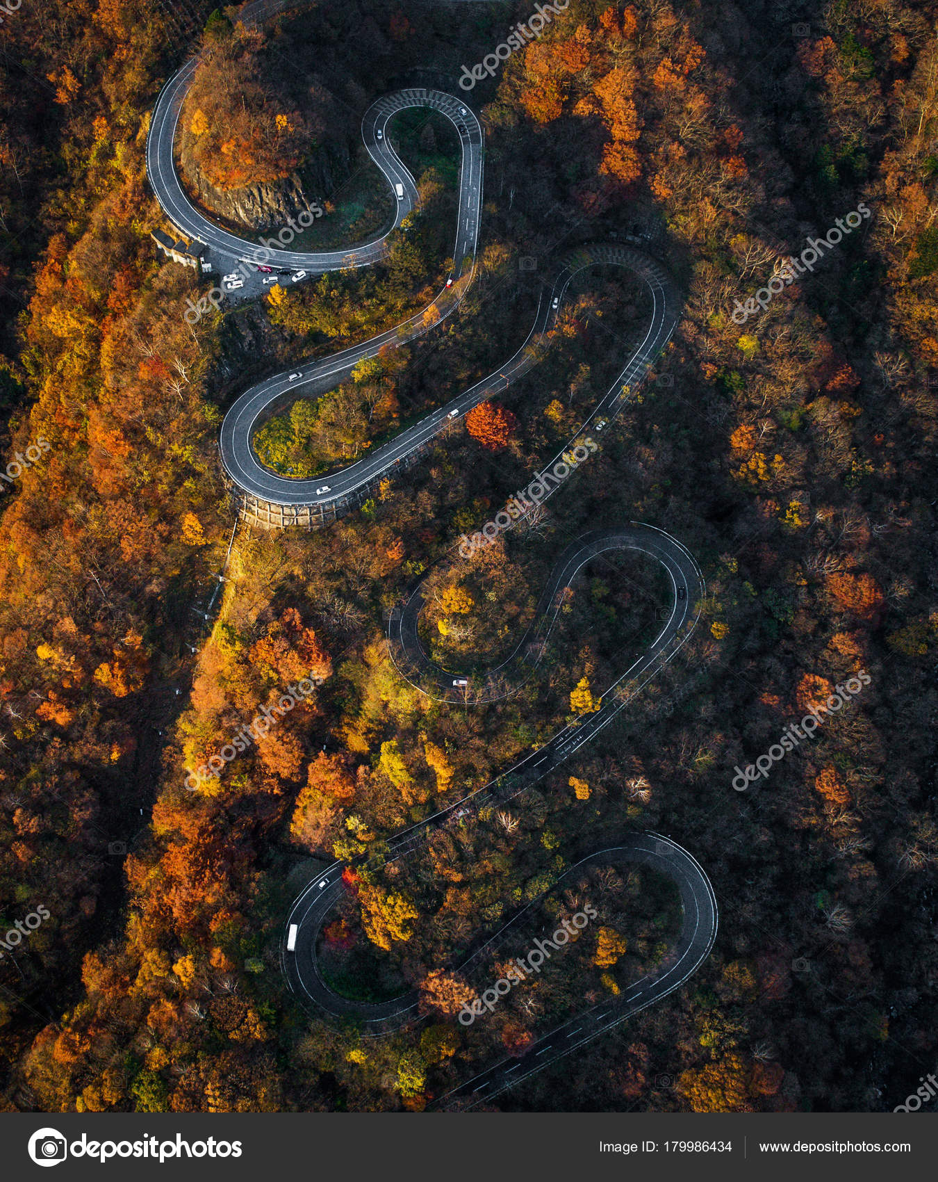 Nikko 's winding road in autumn, Japan Stock Photo by ©oneinchpunch ...