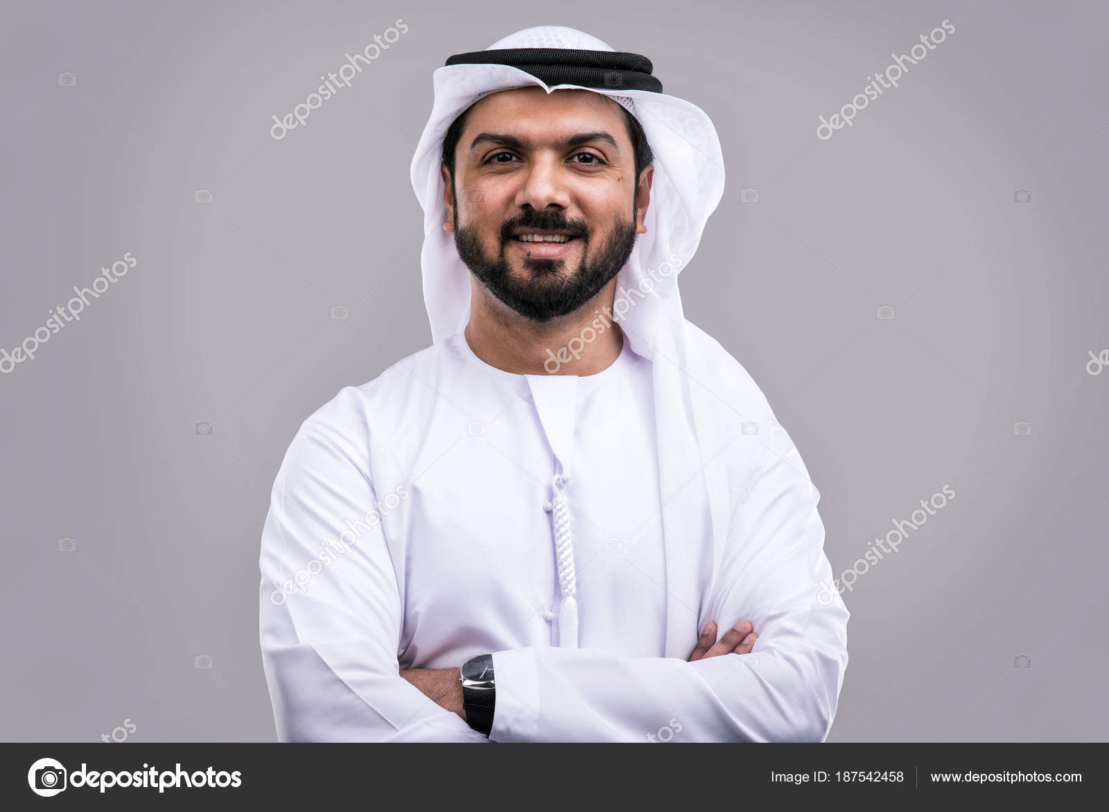 Arabic handsome man studio portraits — Stock Photo © oneinchpunch ...