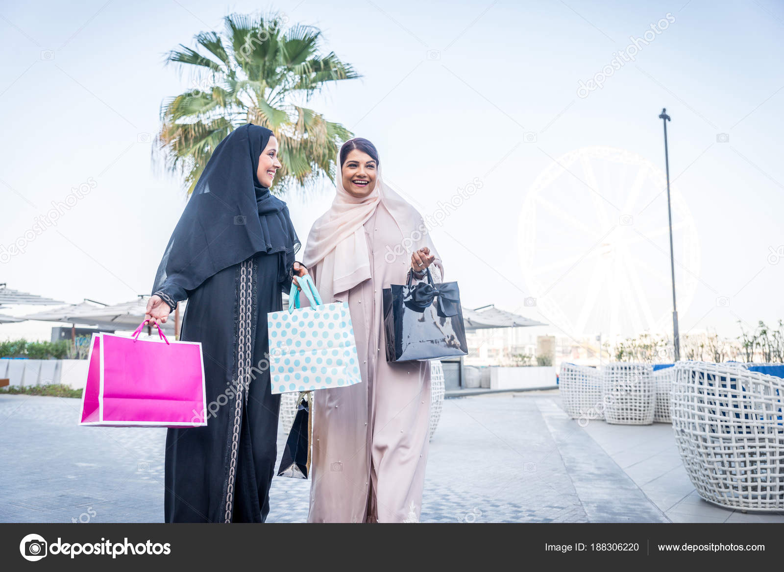 Two arabian girlfriends bonding and having fun Stock Photo by ...