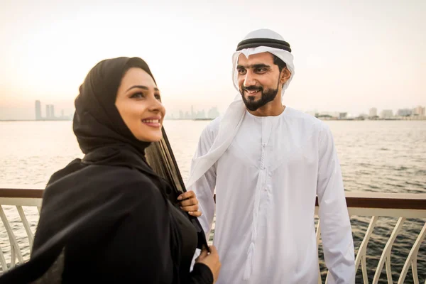 Arabic couple dating in Dubai - Stock Image - Everypixel