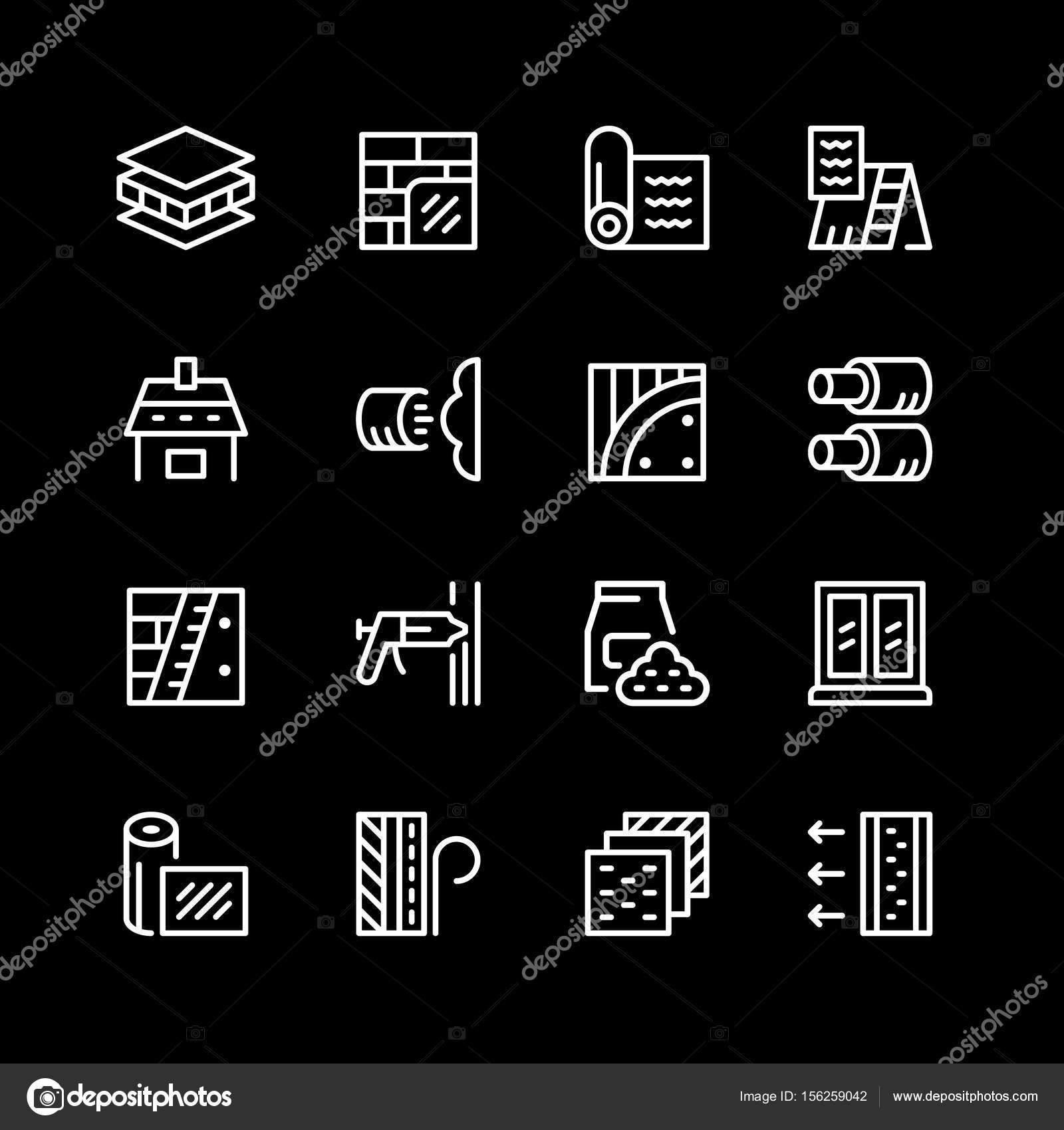 Set line icons of insulation — Stock Vector © motorama #156259042
