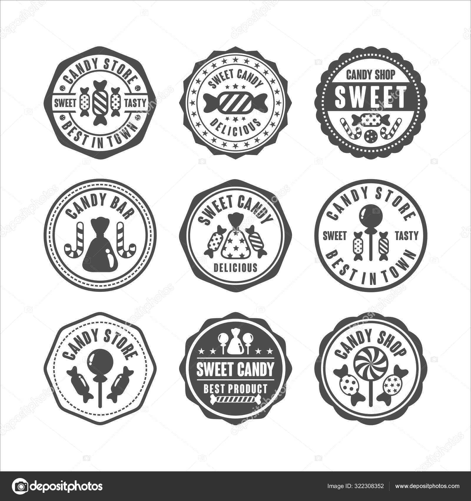 Badge Stamps Candy Shop Collection Stock Vector Image by ©vandysas ...