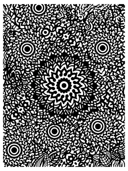 Doodle Line Pile Complicated Flower Mandalas Abstract Design — Stock ...