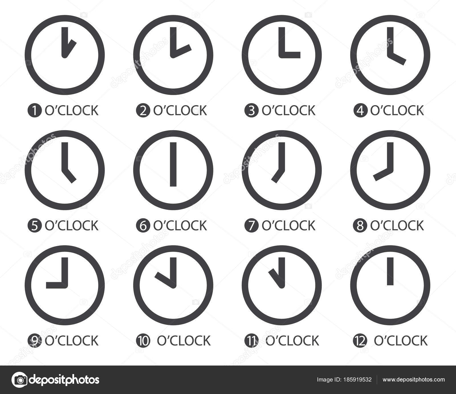 Flat Design Time Icons Stock Vector Image by ©mejn #185919532