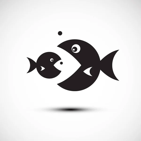 Fish Eat Fish Vector Symbol - Stock Image - Everypixel