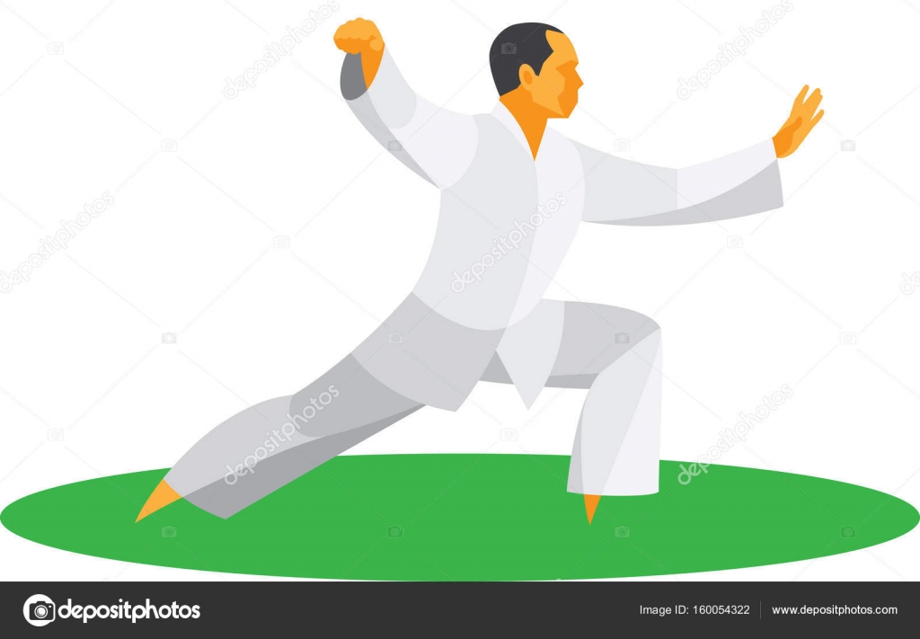 Man is Master Chinese martial art Tai Chi — Stock Vector © colonga ...