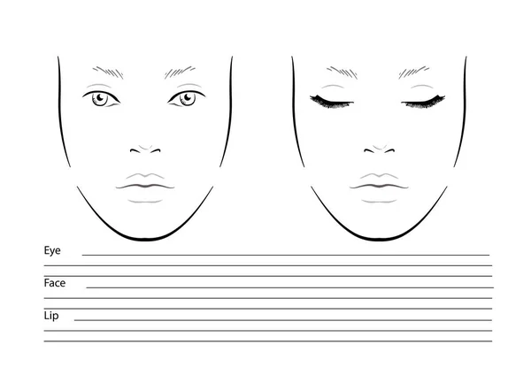 Free Printable Makeup Face Charts - Makeup Vidalondon