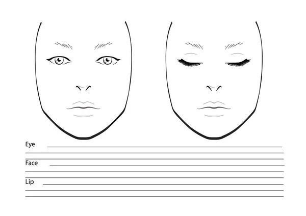 Printable Makeup Artist Face Chart Free - Infoupdate.org
