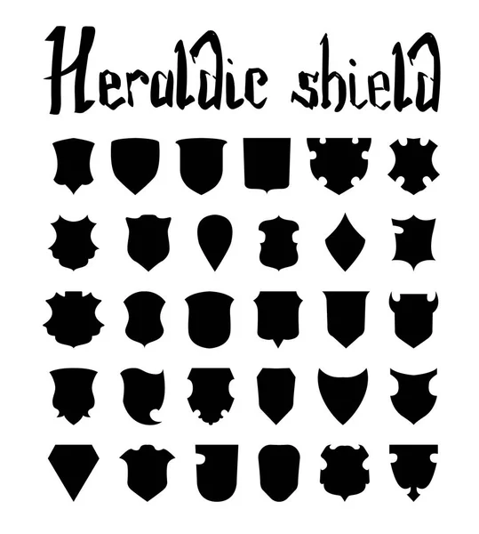 Heraldic shields . Vector Set of retro badges, labels, and design ... Heraldic shields . Vector Set of retro badges, labels, and design ...