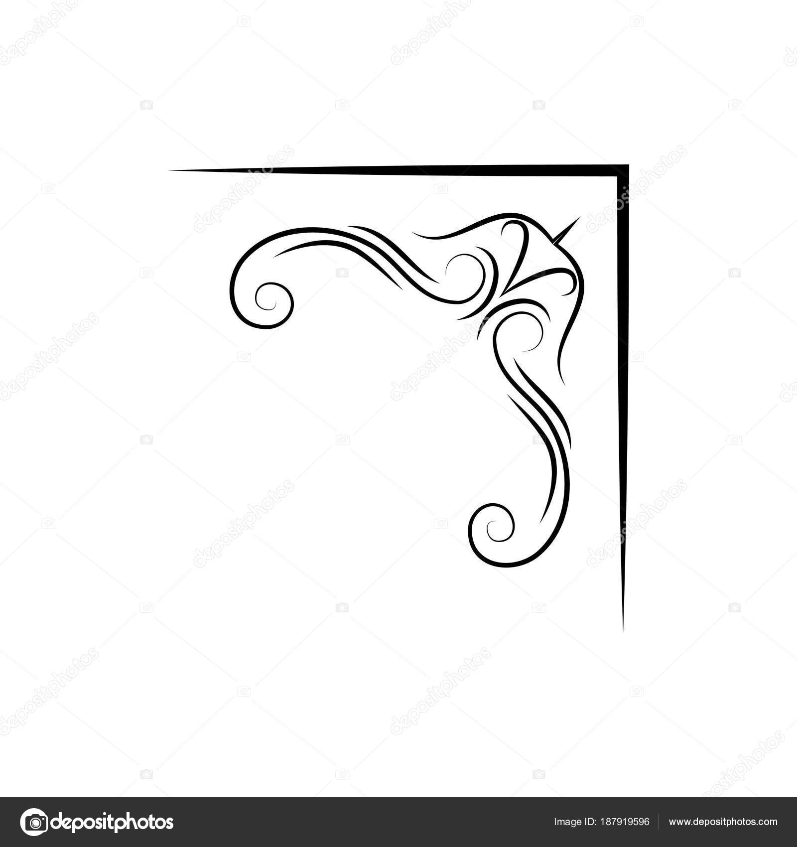 Simple Calligraphy Corner Designs