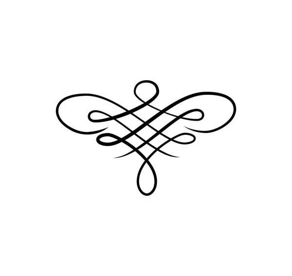 Swirly scroll filigree design element. Vector. — Stock Vector © lh ...