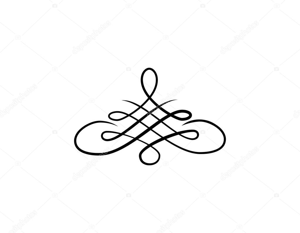 Swirly scroll filigree design element. Vector. — Stock Vector © lh ...