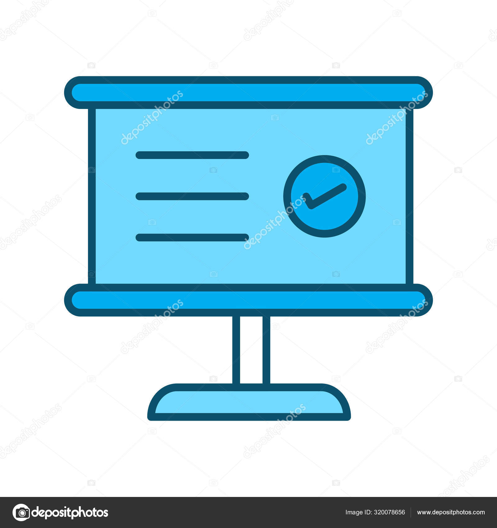 Check List Icon Isolated Abstract Background Stock Vector by ...