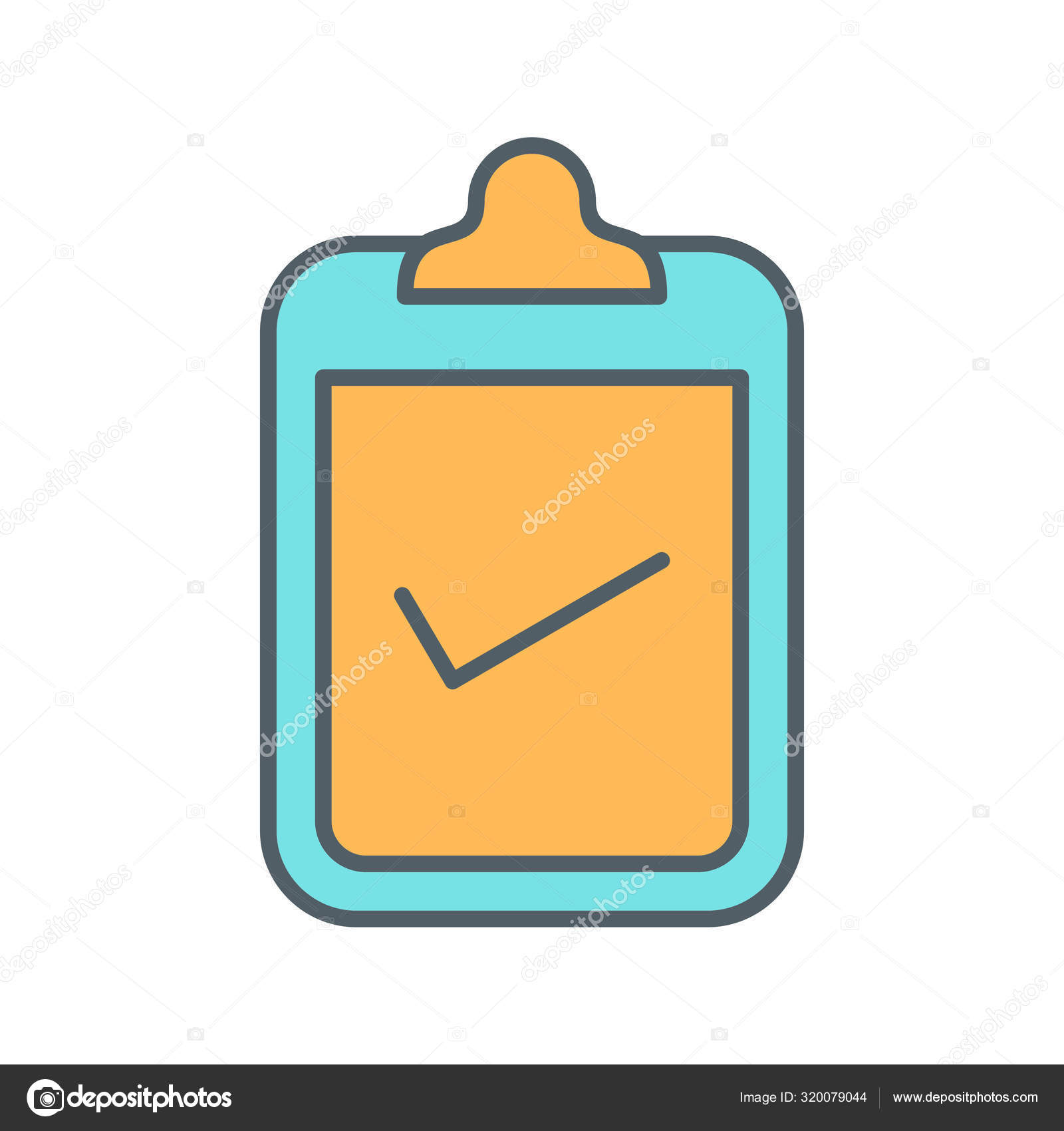 Check List Icon Isolated Abstract Background Stock Vector by ©Vectorvalley 320079044