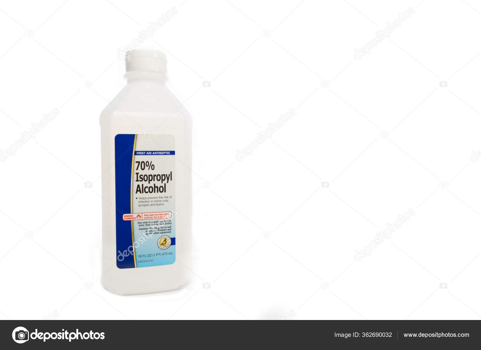 Container Rubbing Isopropyl Alcohol White Background – Stock Editorial ...