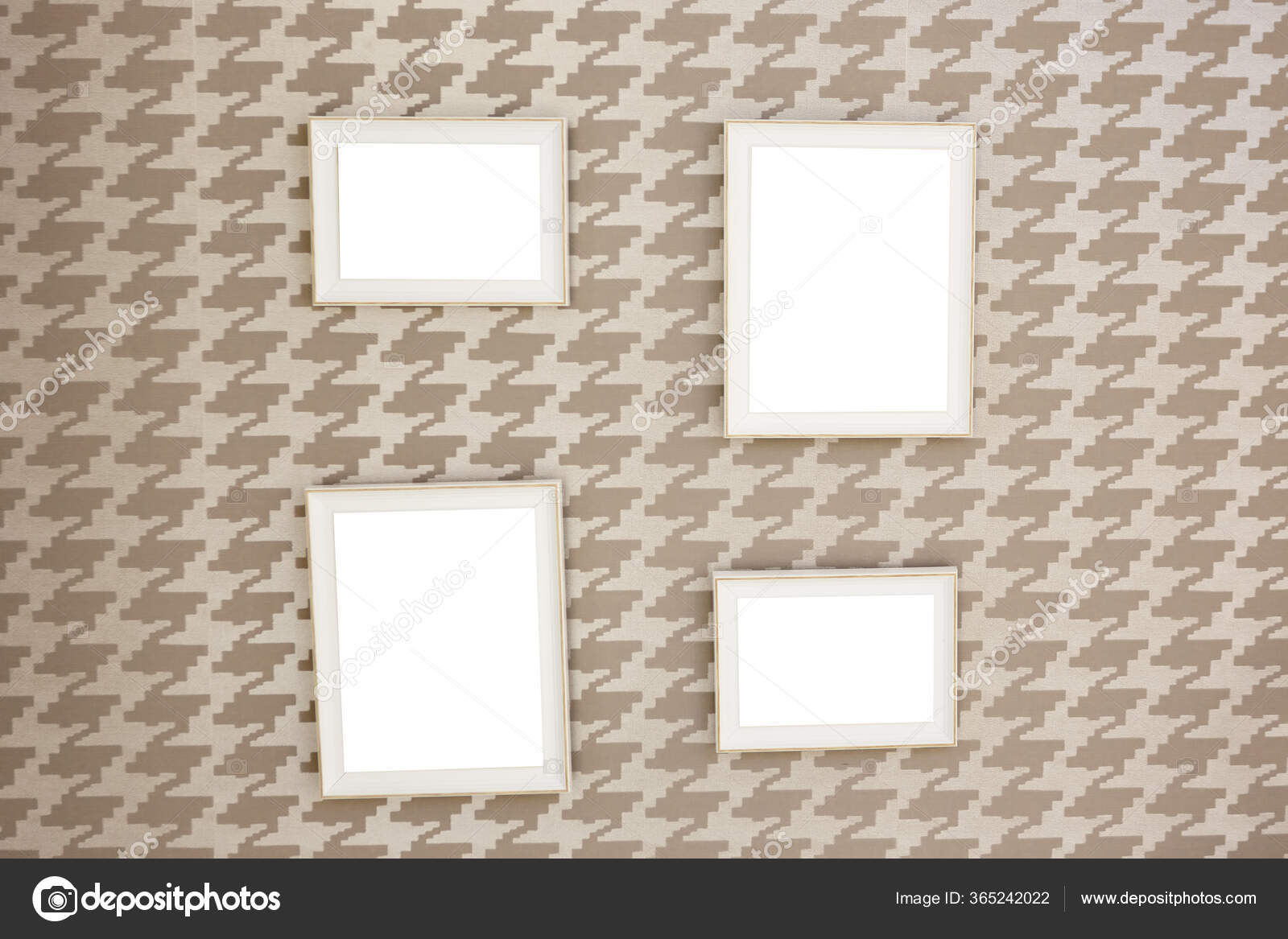 Four Square Photo Frames Wall Ability Insert Your Own Images Stock ...