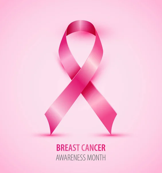 Breast cancer awareness month symbol emblem with vector pink rib Stock Vector Image by ©Illizium ...