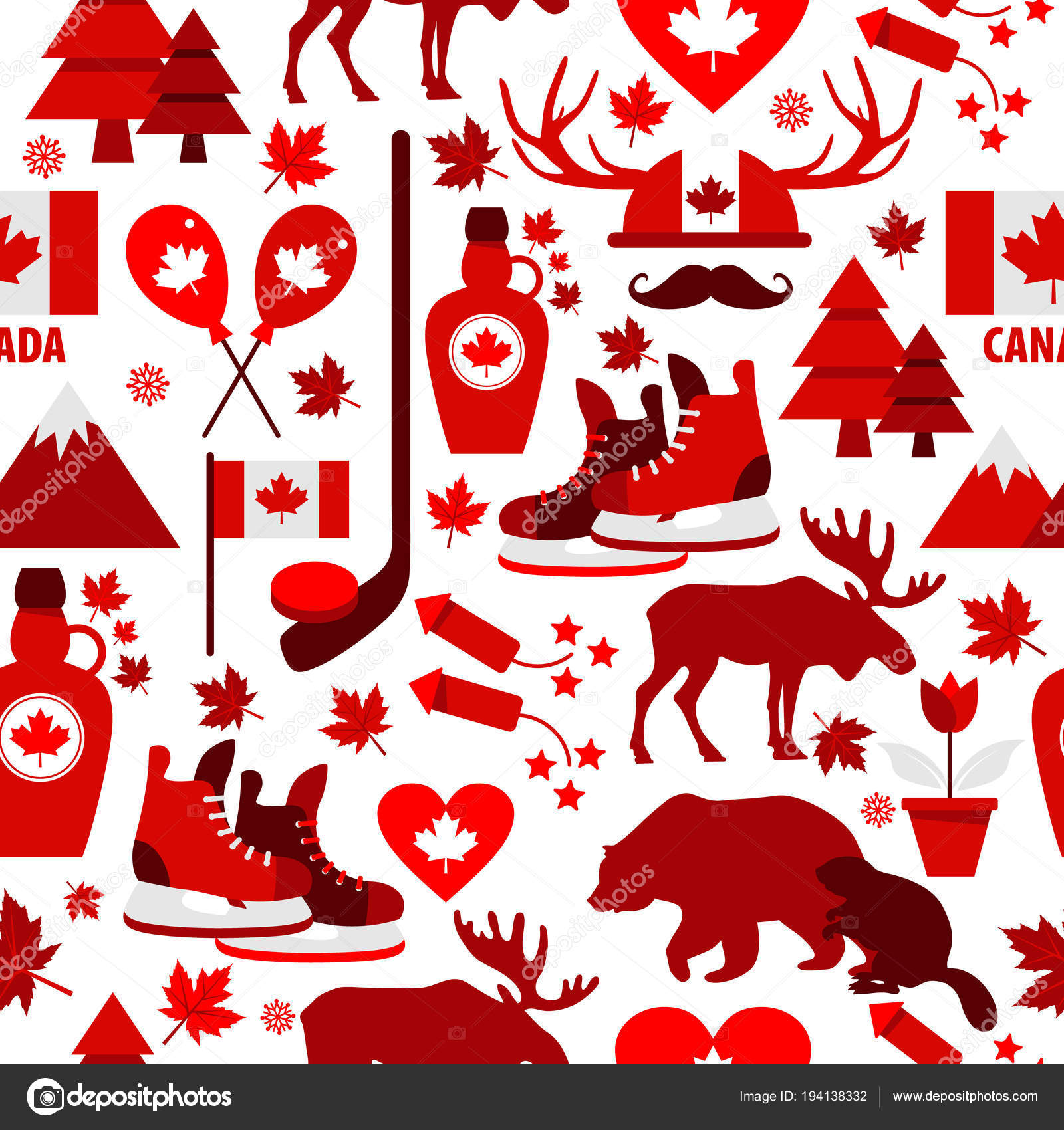 Canada sign and symbol, Info-graphic elements flat icons set in ...