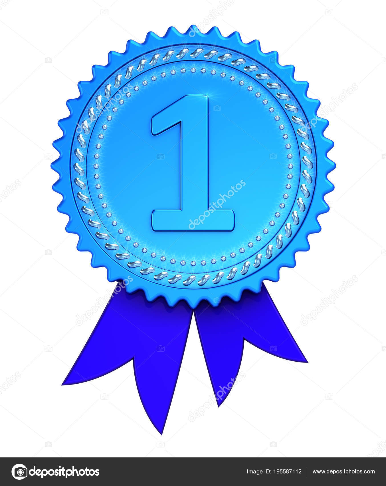 Medalla De Primer Lugar Azul