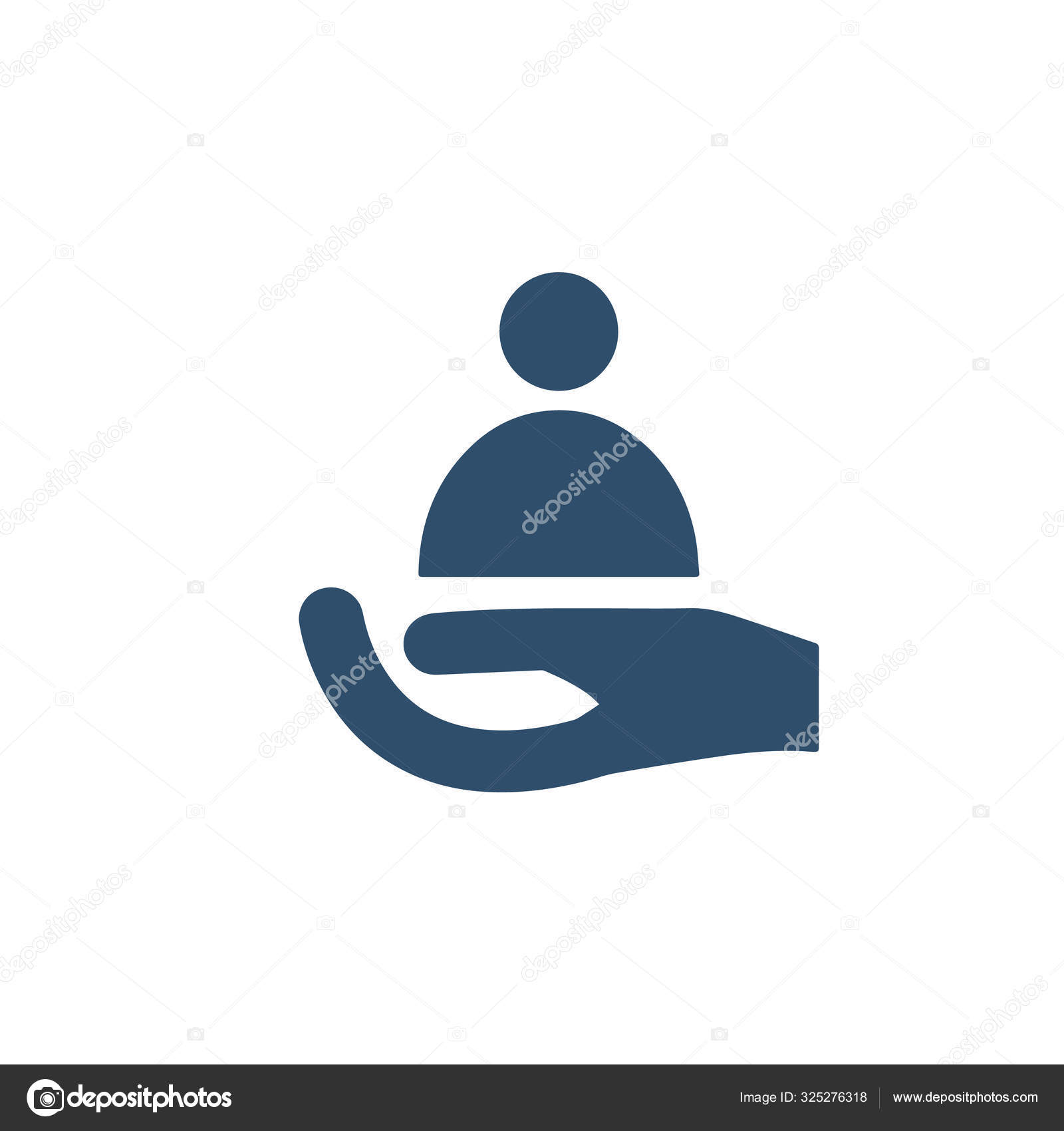 Safe peoples, , protect person icon. Flat design style. Stock Vector ...
