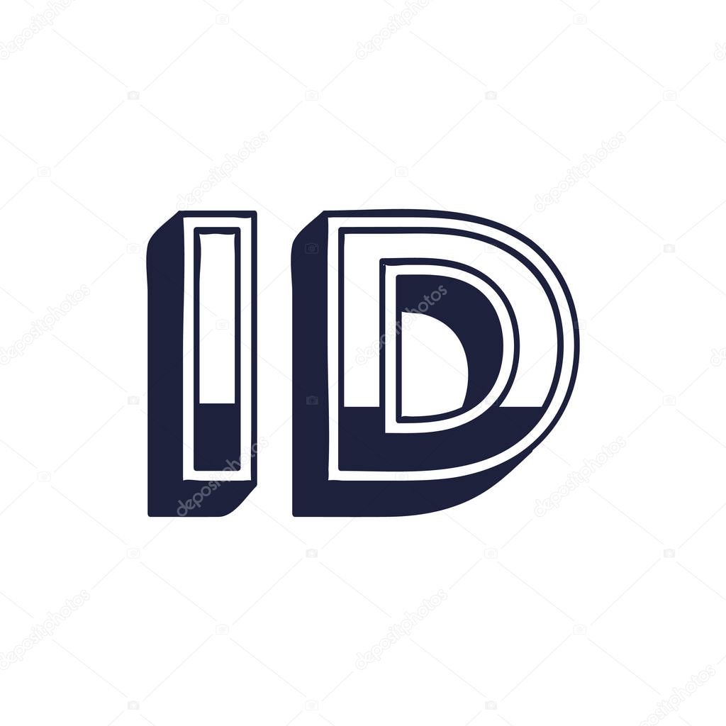 Logo inicial basado en limpio y mínimo. DI ID D I letra creativa ...